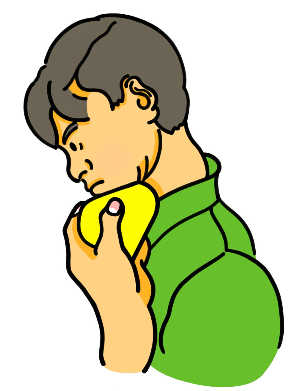 CTAR(ボールを用いた嚥下訓練)のイラスト1 | リハビリのイラスト無料「えすてぃちゃん」