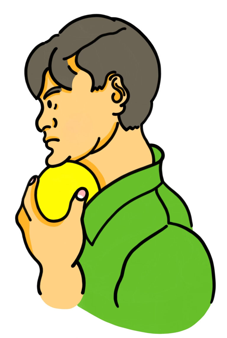 CTAR(ボールを用いた嚥下訓練)のイラスト2 | リハビリのイラスト無料「えすてぃちゃん」